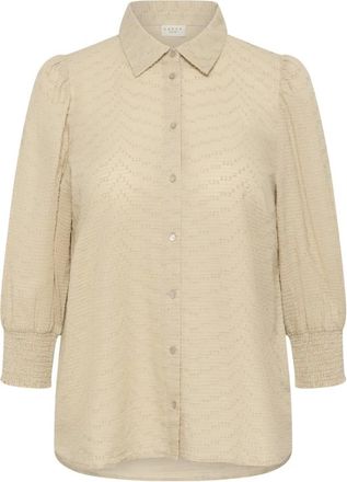 Kaffe Curve Femme, Blouses et Chemises, Beige, Taille: 56 FR Kapauline Shirt