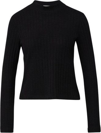 s.Oliver Langarmshirt T-Shirt Weiches Longsleeve mit Stehkragen
