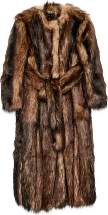 Simone Rocha manteau à taille ceinturée - Marron