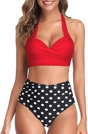 Generic Ensemble bikini sexy et &eacute;l&eacute;gant pour femme - Deux pi&egrave;ces - Col en V - Triangle - Push Up - Bikini de plage - Maillot de bain ventre plat - Haut de bik