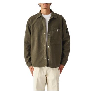 Stone Island Homme, Vestes, Vert, Taille: XL Overshirt