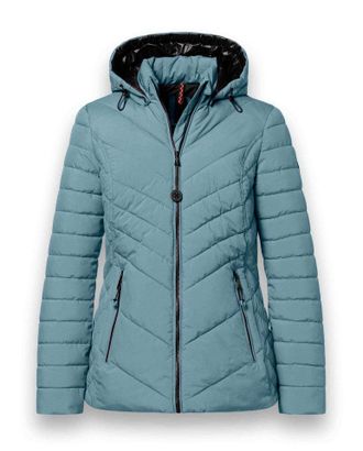 District Winterjacke Winter-Steppjacke Kaprun (mit Kapuze, wasserabweisend) hellblau Damen