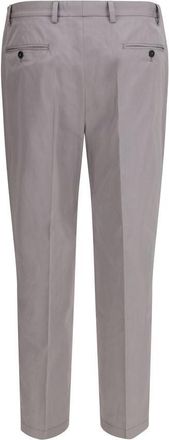 Prada Tailored Cotton Poplin Trousers - Gray