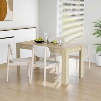 vidaXL Vidaxl - Table à manger Chêne sonoma 140x74,5x76 cm Bois dingénierie
