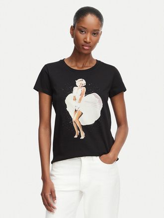 Guess T-Shirt W6YI66 K6715 Schwarz Regular Fit