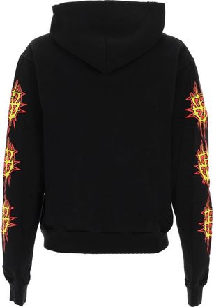 Balenciaga Logo Cotton Sweatshirt - Black