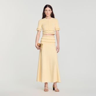 Sandro Kurzer Cardigan mit Quasten