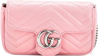 Gucci GG Marmont Flap Bag Matelasse Leather Super Mini crossbody bag - Rosa