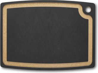 Victorinox by Swiss Army Schneidebrett, Gourmet Serie, Cutting Board L 44.5 x, 33 x, 0.9, Saftrille, Klingenschonend, Spülmaschinengeeignet, Schwarz
