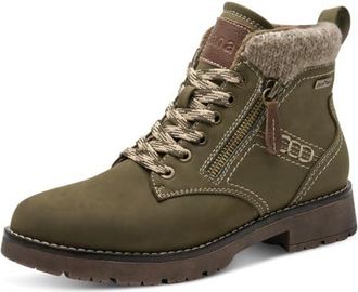 Jana Femme Damen Lace Boot Flat Tex + Vegan Botte Tendance, Sauge, 40 EU