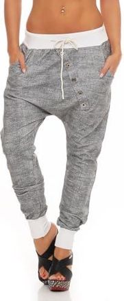 Malito more than fashion Malito Femme Pantalon de Jogging Patte Sport Sweatpants 7398 (Blanc)