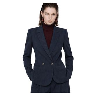 Kocca Anzug mit doppelreihigem Blazer und Nadelstreifen - - Jackets - Damen - Blau - XS