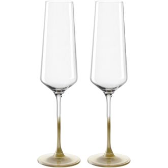 Leonardo Leonardo Sektglas PUCCINI 280 ml gold 2er-Set, sp&uuml;lmaschinengeeignet