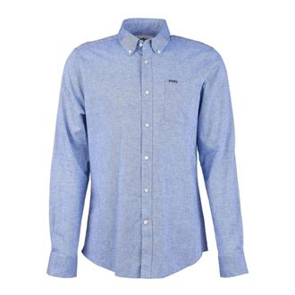 Barbour Nelson Tailored Fit Baumwoll-Leinen-Hemd - - Shirts - Herren - Blau - XL