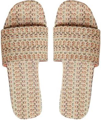 Generic Chaussures dété légères pour femme - Sandales de plage bohème - Résistantes à la transpiration - Sandales en paille - Pantoufles ouvertes - Espadrille