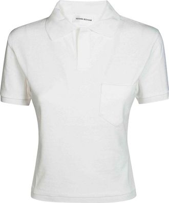 Victoria Beckham Poloshirt - Wei&szlig;