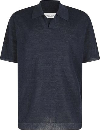 Roberto Collina Homme, Tops, Bleu, Taille: XL Polo Chemises