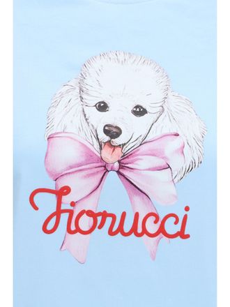 Fiorucci Womens T-Shirt With Poodle Logo Light Blue Cotton T-Shirts & Jerseys