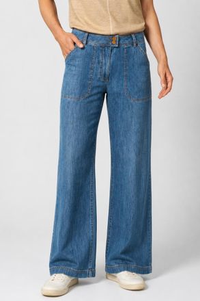 Hempage Hempage Damen vegan Jeans Straight Leg Uniblue Blau