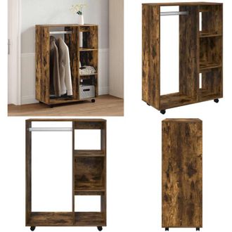vidaXL Kleiderschrank R&auml;uchereiche 80x40x110 cm Holzwerkstoff - Schreibtisch - Regal - Garderobe - Kleiderschrank - Wohnzimmer - Home & Living
