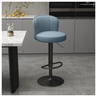 Generic Verstellbare Drehhocker, 2Er-Set, Moderne Barhocker mit Hoher R&uuml;ckenlehne Aus Leder, 60-80 cm Hoch, Ideal f&uuml;r K&uuml;cheninsel, Bar Oder Esszimmer