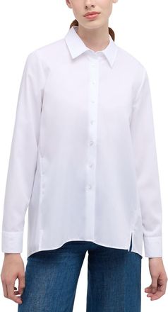 Eterna Female Hemdbluse unifarben Loose FIT 50_D_1/1, 1/1, weiß