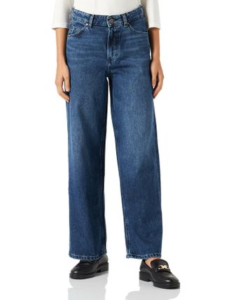 Marc O'Polo Denim Damen Jeanshose Wide Leg High Waist, Blau (Multi/Icy Dark Vintage Blue), W28/L34