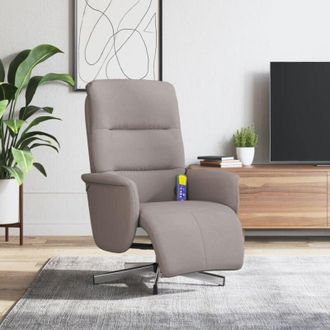 vidaXL Massagesessel mit Fu&szlig;teil Taupe Stoff Vidaxl