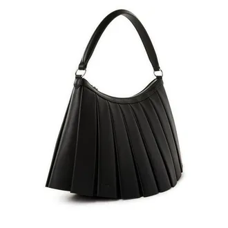 Lacoste Grand sac Lenglen port&eacute; &eacute;paule pliss&eacute; en cuir