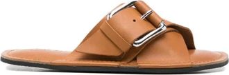 Plan C Plan C, Femme, Chaussures, Brun, Taille: 39 EU Buckle Flat Sandal