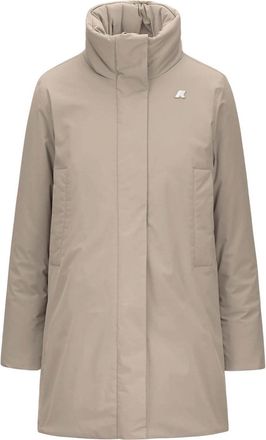 K-Way Manteau Au Genou - Beige
