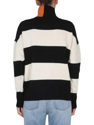 RIGHT FOR High-Neck Rugby Sweater - Multicolor
