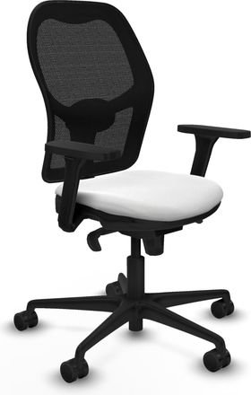 Piqueras y Crespo Wei&szlig;er Stuhl aus Pc Jorquera mit 3D-Armlehnen, h&ouml;henverstellbare Lendenwirbelst&uuml;tze, ausgestattet mit 5 Positionen und eingespritztem Schaum. Mit Roll