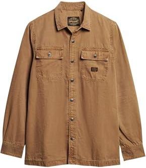 Superdry Canvas Workwear Overshirt T-Shirt, Sandstone Brown, M Homme
