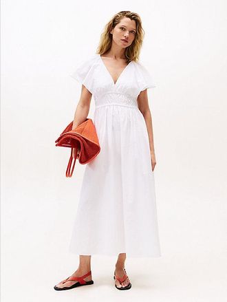 Tommy Hilfiger Robe longueur midi à manches ruchées