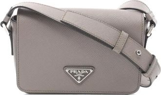 Prada 2013-2025 Saffiano Umhängetasche - Grau