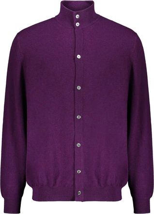 Fedeli Homme, Pulls, Violet, Taille: 4XL Cardigan &agrave; manches longues
