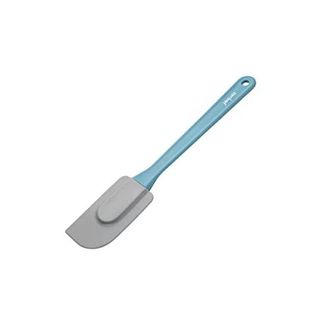 Fackelmann Zenker Teigschaber Candy 26,5 cm PATISSERIE, Schaber zum Backen, Ideal zum Glattstreichen und Ausschaben von Teig (Farbe: Eisblau/Grau), Menge: 1 Stüc