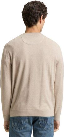 Tom Tailor V-Ausschnitt-Pullover mit kleiner Logo-Stickerei