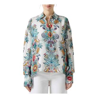 Just Cavalli Femme, Blouses et Chemises, Multicolore, Taille: 38 FR Camicia fantasia tropicale