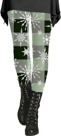 Generic Legging de Noël taille haute pour femme, legging dentraînement, de course à pied, legging thermique pour bal de fin dannée, grande taille, vert menthe