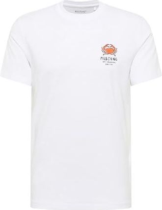 Mustang Jeans Style Austin T-Shirt, Blanc Brillant 2007, M Hommes