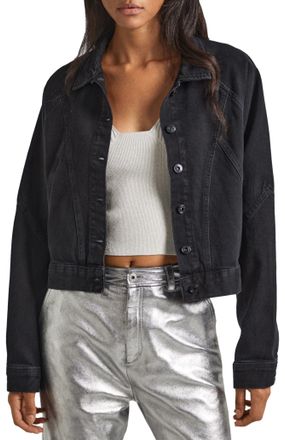 Pepe Jeans London Damen Foxy Deco Jacket, Blue (Denim), XS