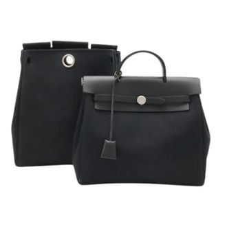 Herm&egrave;s Pre-owned Vintage Toile Officier Rucksack Handtasche - - Pre-owned - Damen - Schwarzk - ONE SIZE