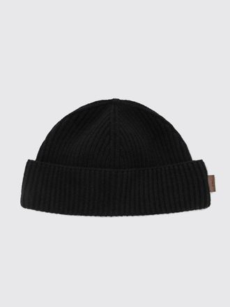 Ami Bonnet en laine c&ocirc;tel&eacute;e avec revers et patch logo Ami de Caur