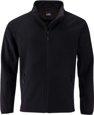 James & Nicholson Herren Jacke Mens Promo Softshell Jacket JN1130, Gr. XX-Large, Schwarz (Black/Black)