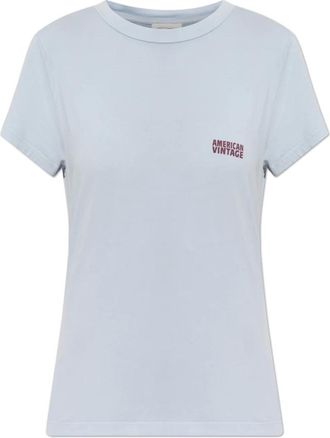American Vintage Femme, Tops, Bleu, Taille: 42 FR Pymaz T-shirt