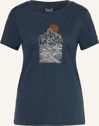 super.natural Funktionsshirt Preikestolen Cliffs Mit Merinowolle blau