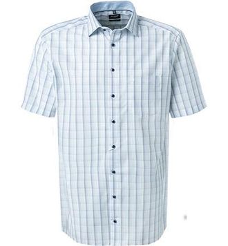 Olymp Herren Kurzarmhemd blau