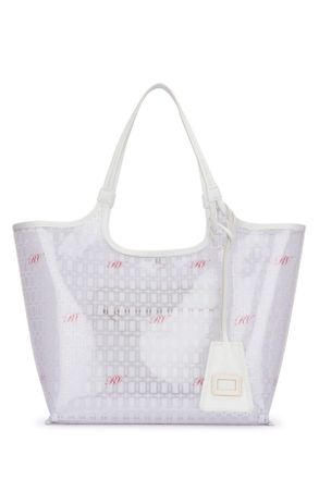 Roger Vivier Logo-Jacquard Mesh Tote Bag - White